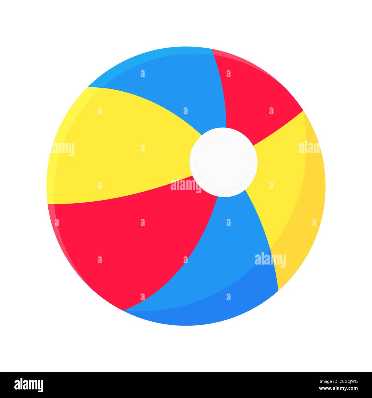Bouncing beach ball flat style design vector illustration icon sign ...