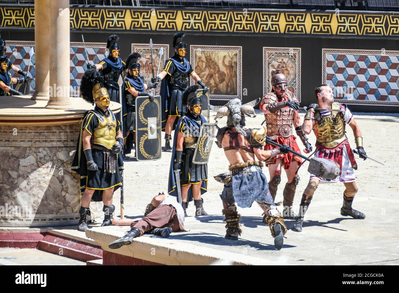 Puy Du Fou, France. 23 July 2020. from the Le Signe Du Triomphe show ...