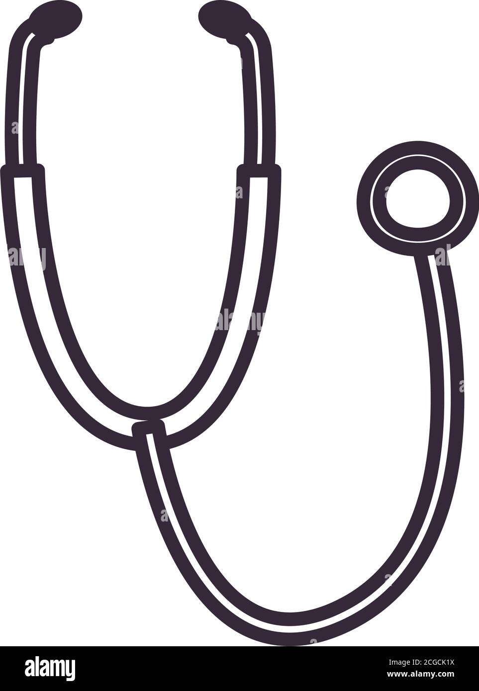 stethoscope line style icon design of Medical care health and emergency ...