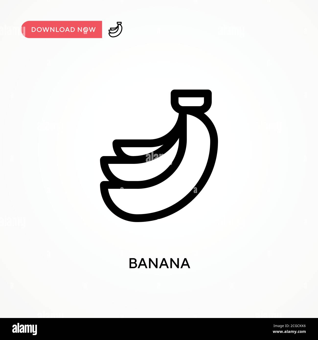 Banana Simple vector icon. Modern, simple flat vector illustration for ...