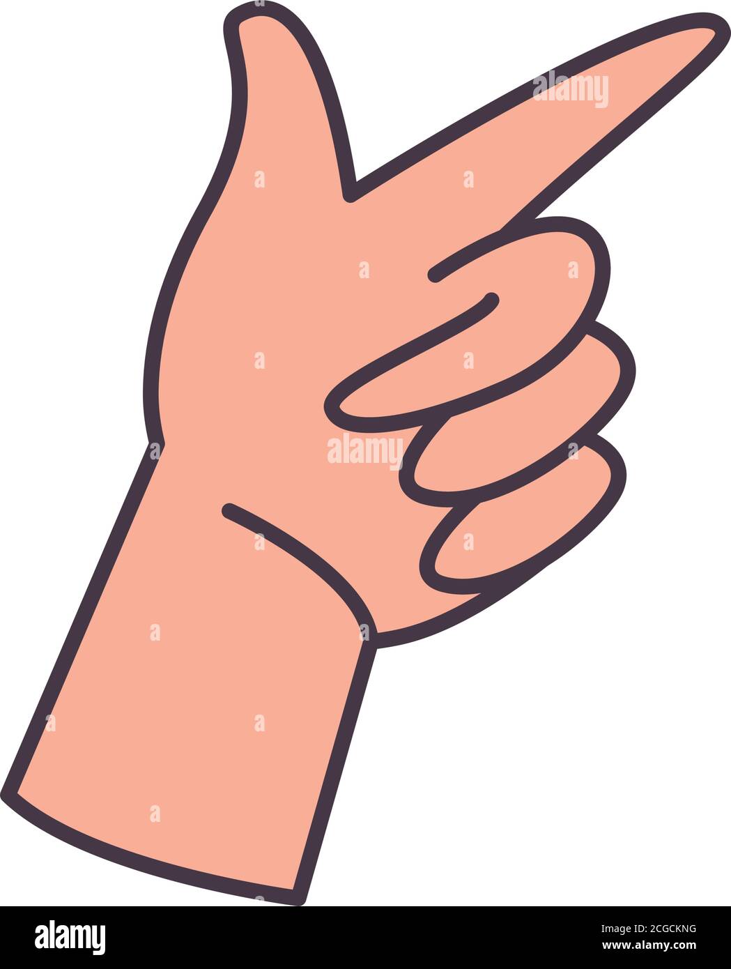 g hand sign language line and fill style icon design of People help ...