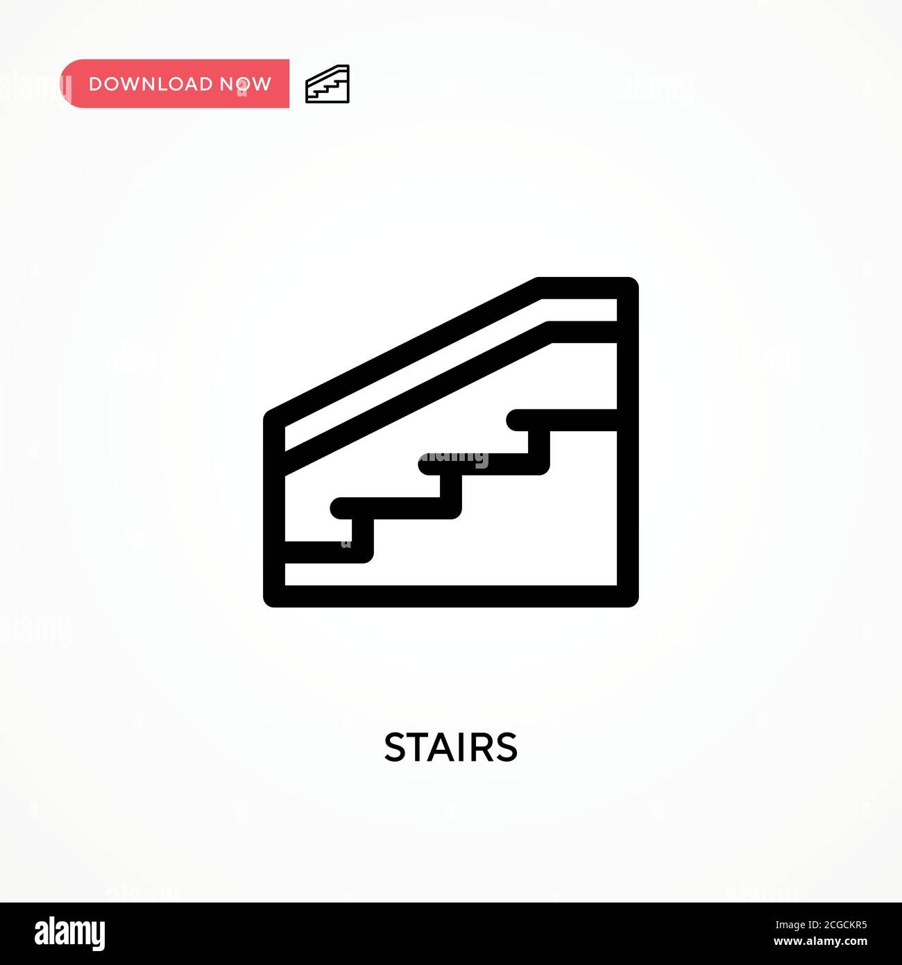 Stairs Simple vector icon. Modern, simple flat vector illustration for ...