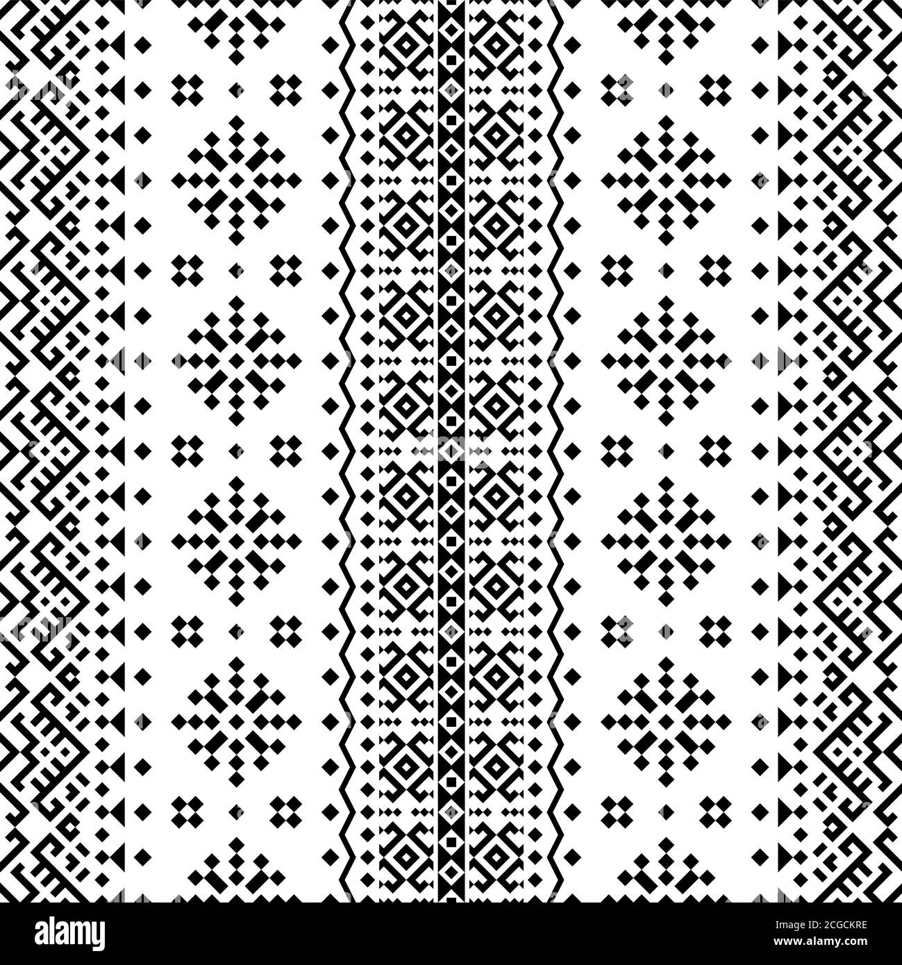 Ikat inca ethnic pattern traditional style logo design vector in black ...