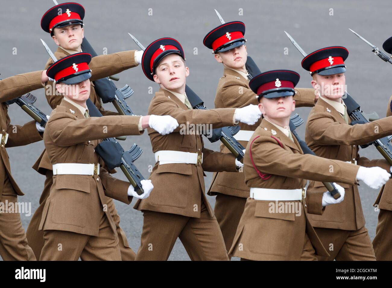 The graduation parade at the army foundation college in harrogate hi ...