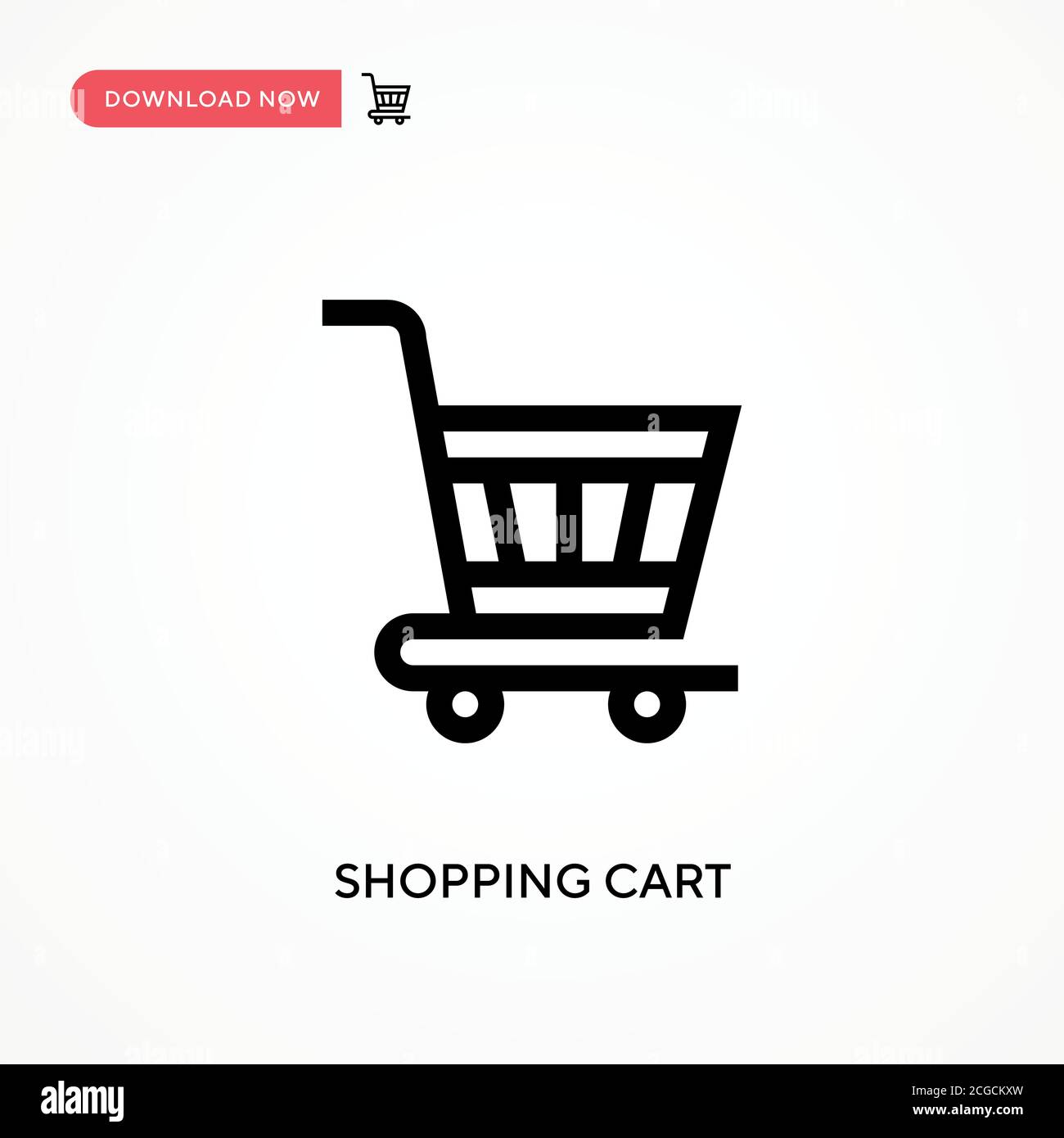 Shopping cart Simple vector icon. Modern, simple flat vector ...