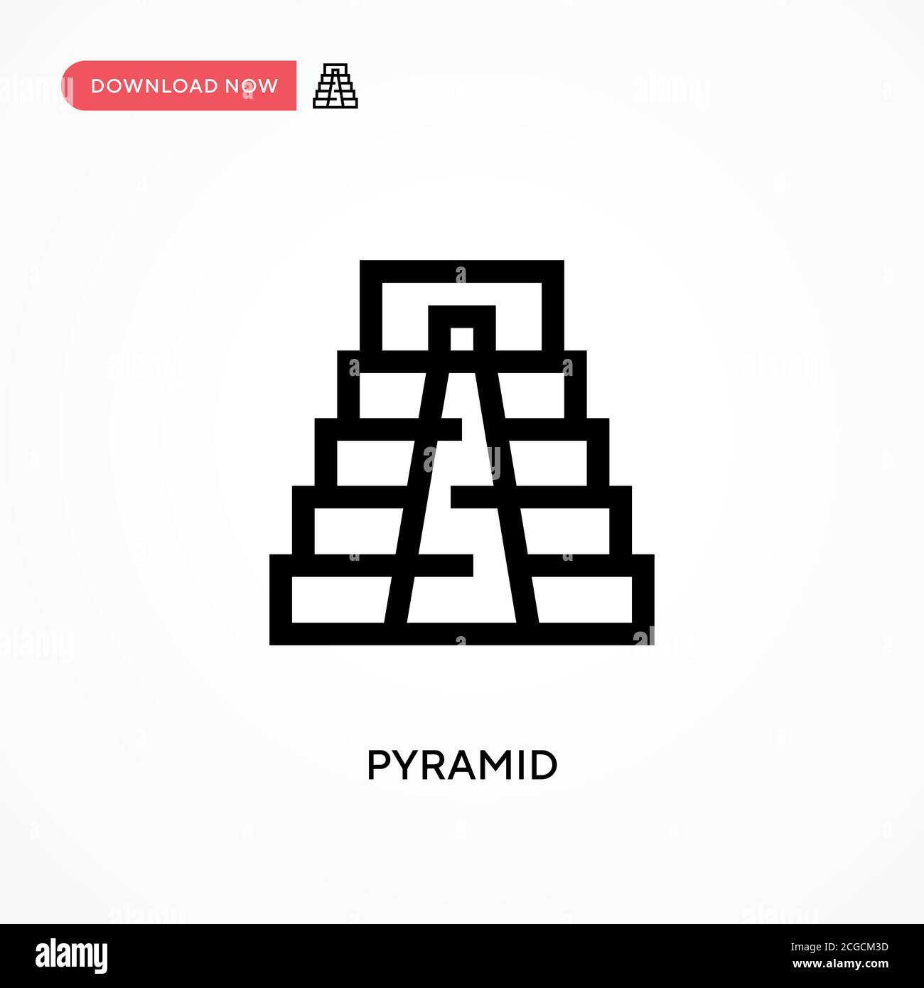 Pyramid Simple vector icon. Modern, simple flat vector illustration for ...
