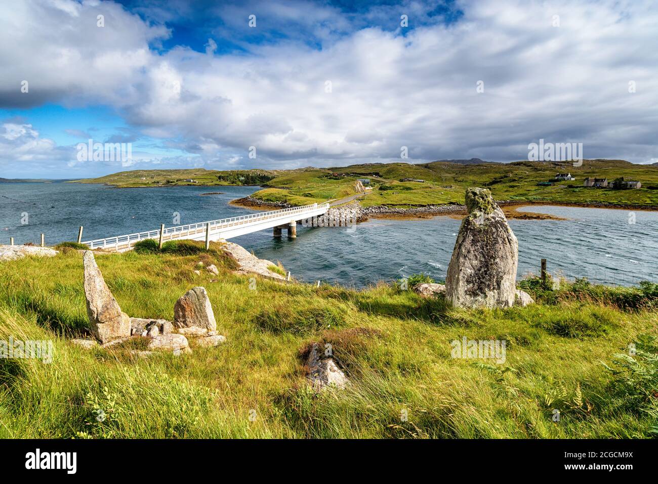 The bridge over the Atlantic and some of the standing stones of ...