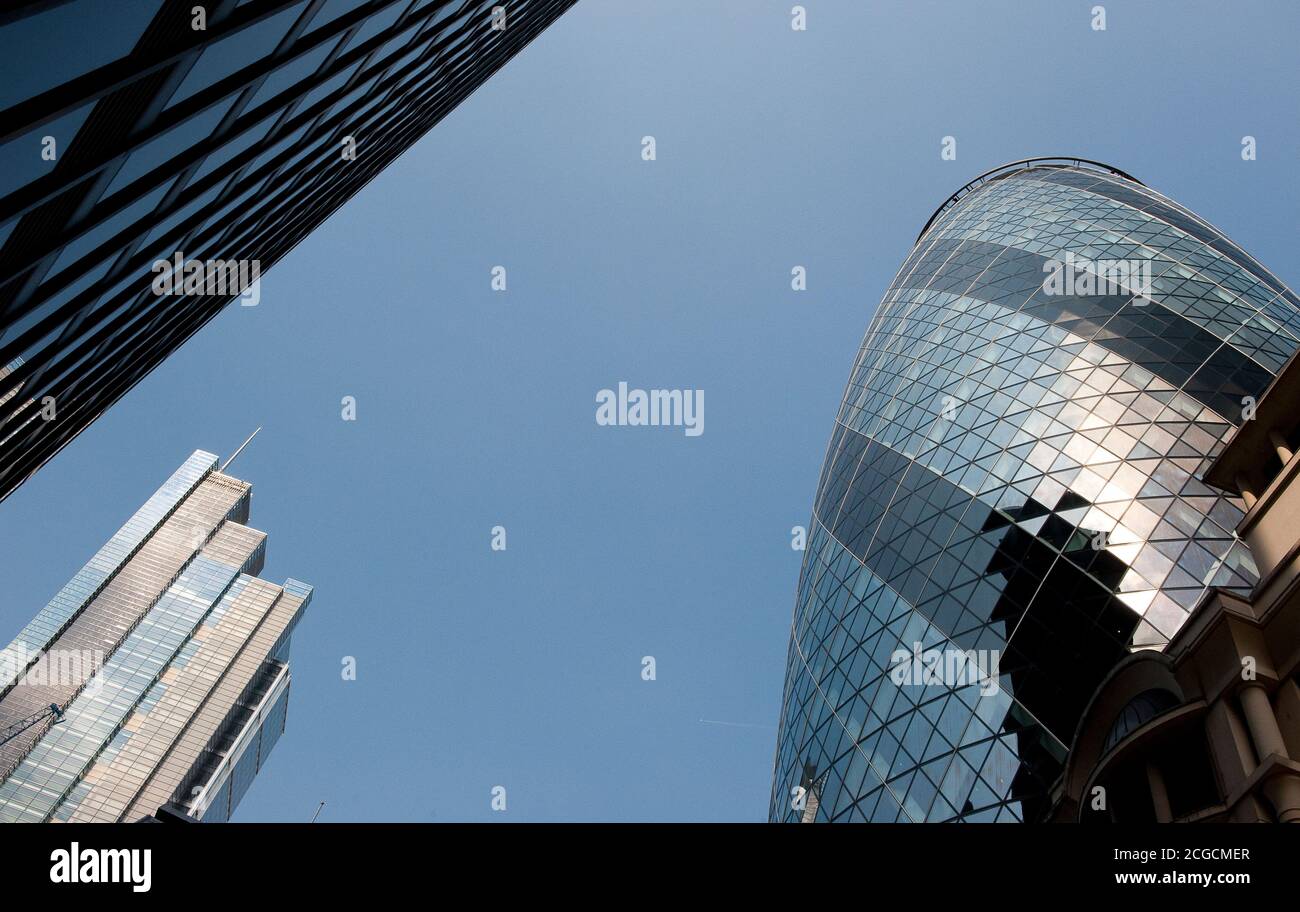 30 St Mary Axe, also known as The Gherkin skyscraper building in London ...