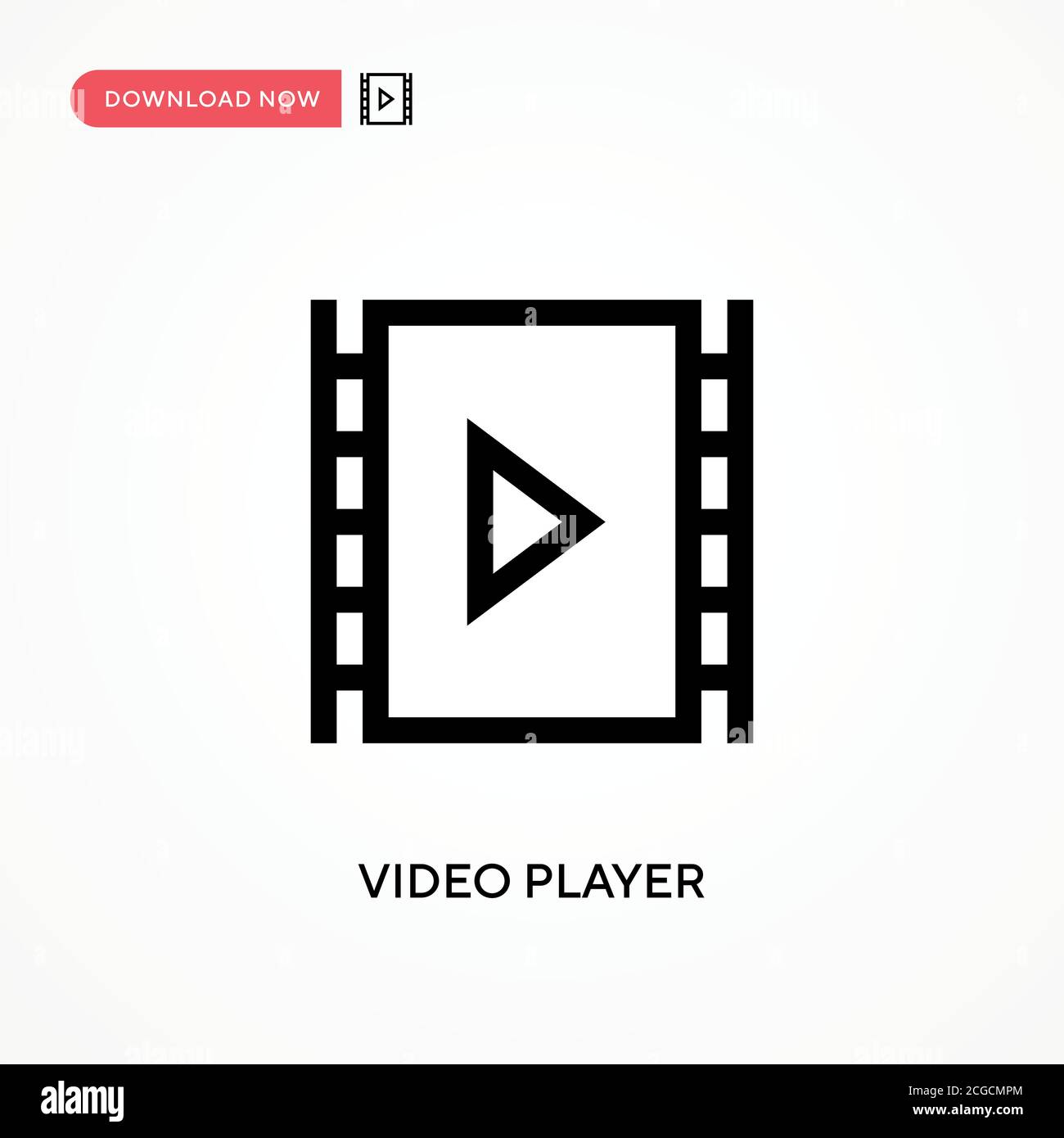 Video player Simple vector icon. Modern, simple flat vector ...