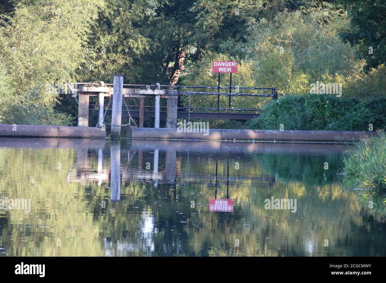 River weir warning sign hi-res stock photography and images - Alamy