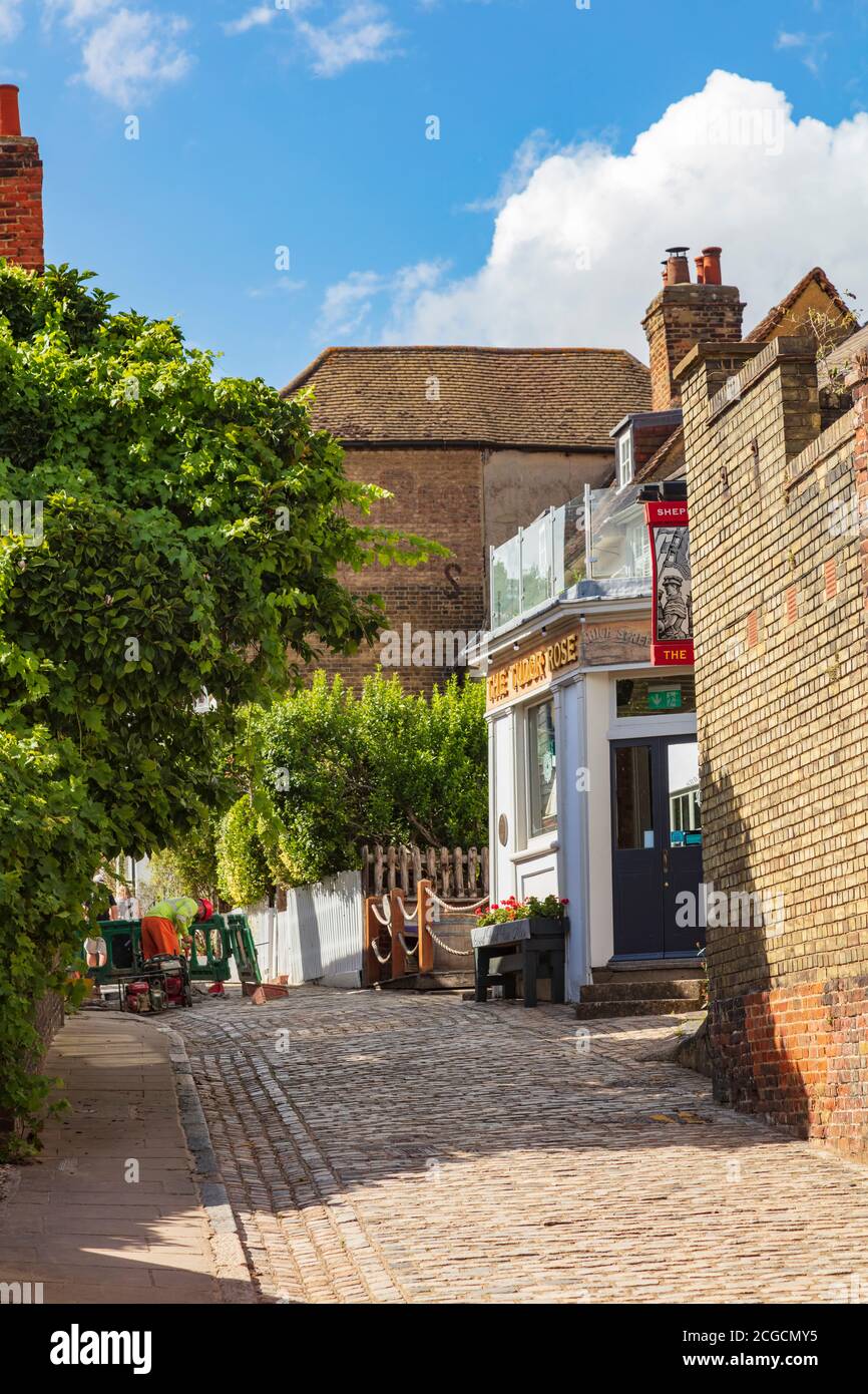 The Tudor Rose pub on the attractive cobbled High Street in the Tiny ...