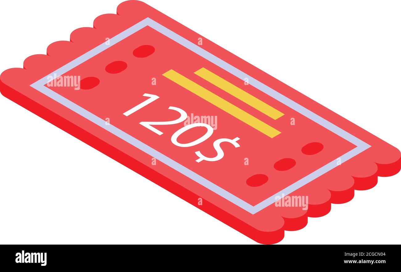 Lottery ticket icon, isometric style Stock Vector Image & Art - Alamy