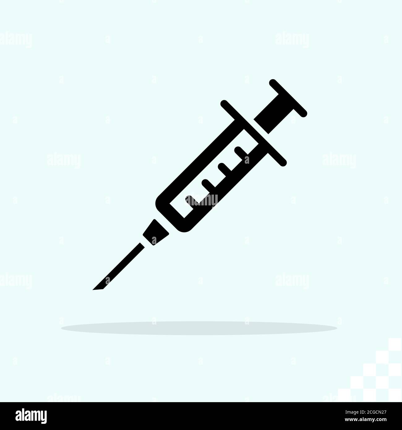 Syringe needle injection graphic icon and symbol flat art vector Stock ...