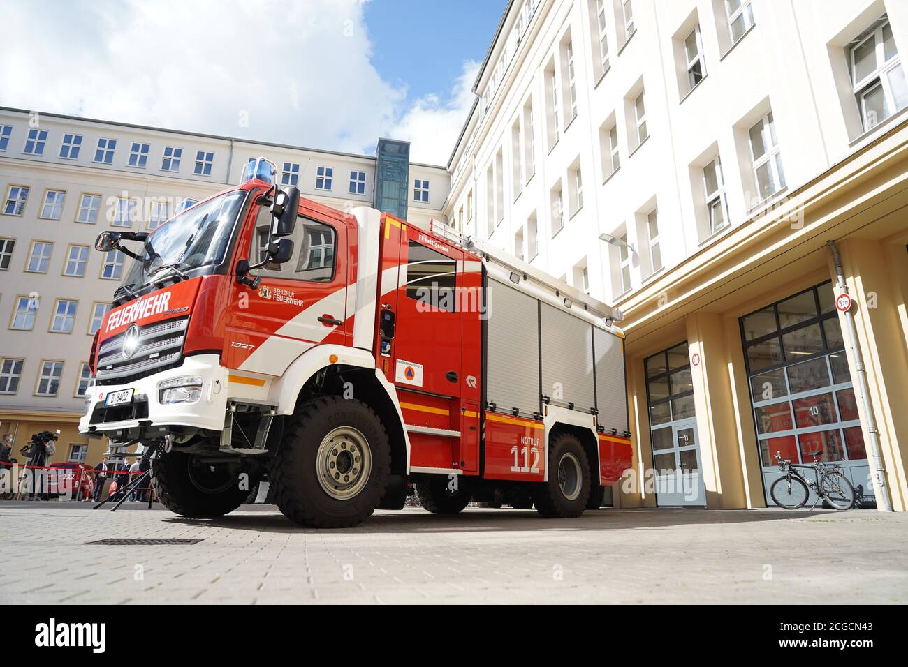 10 September 2020, Berlin: One of three new fire engines for disaster ...