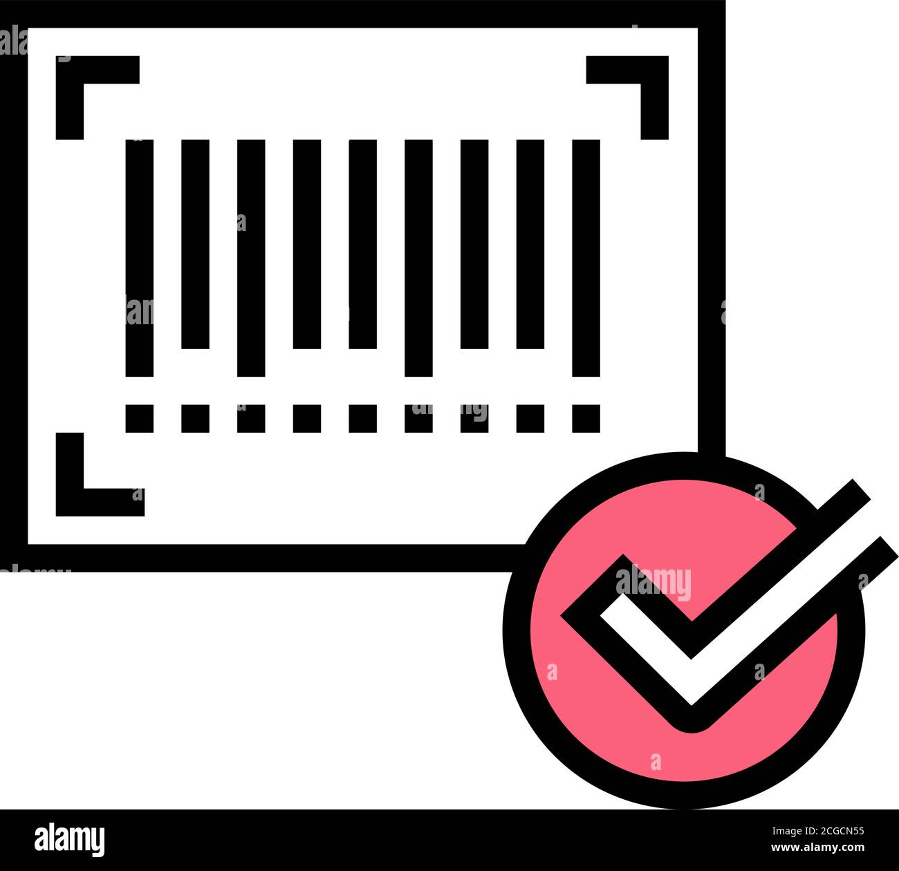 approved qr code color icon vector isolated illustration Stock Vector ...