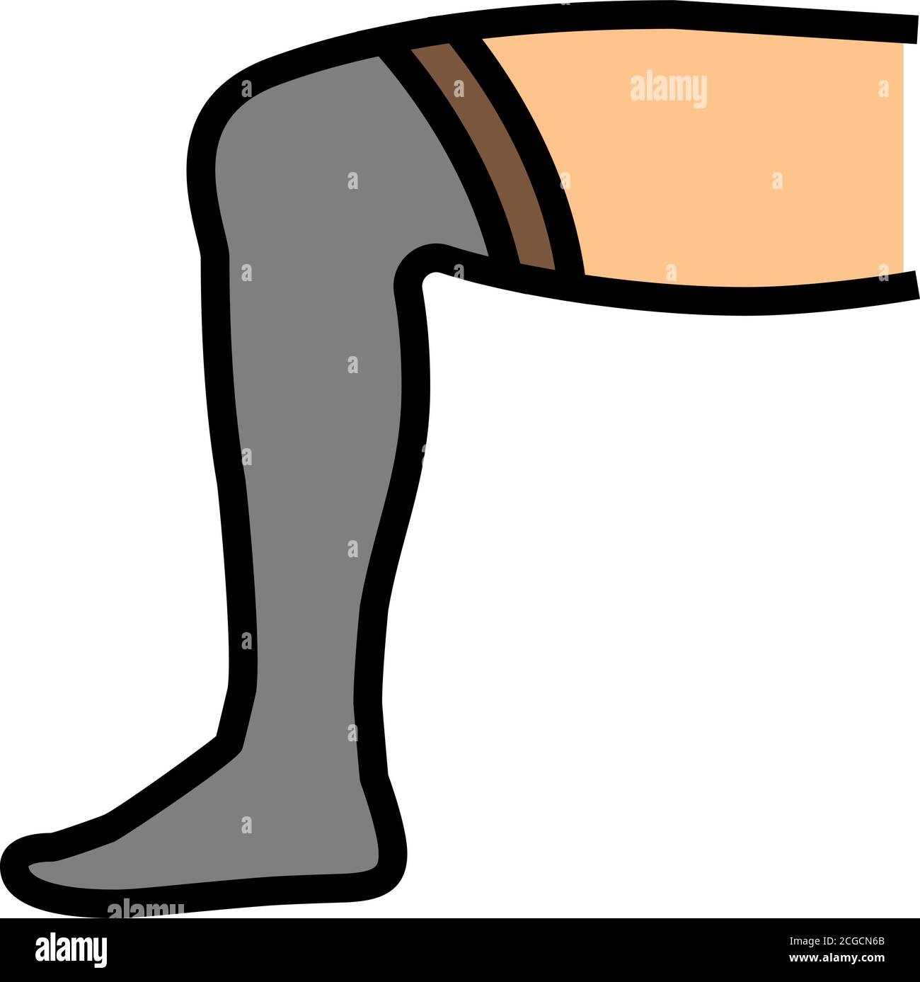 knee sock color icon vector isolated illustration Stock Vector Image ...