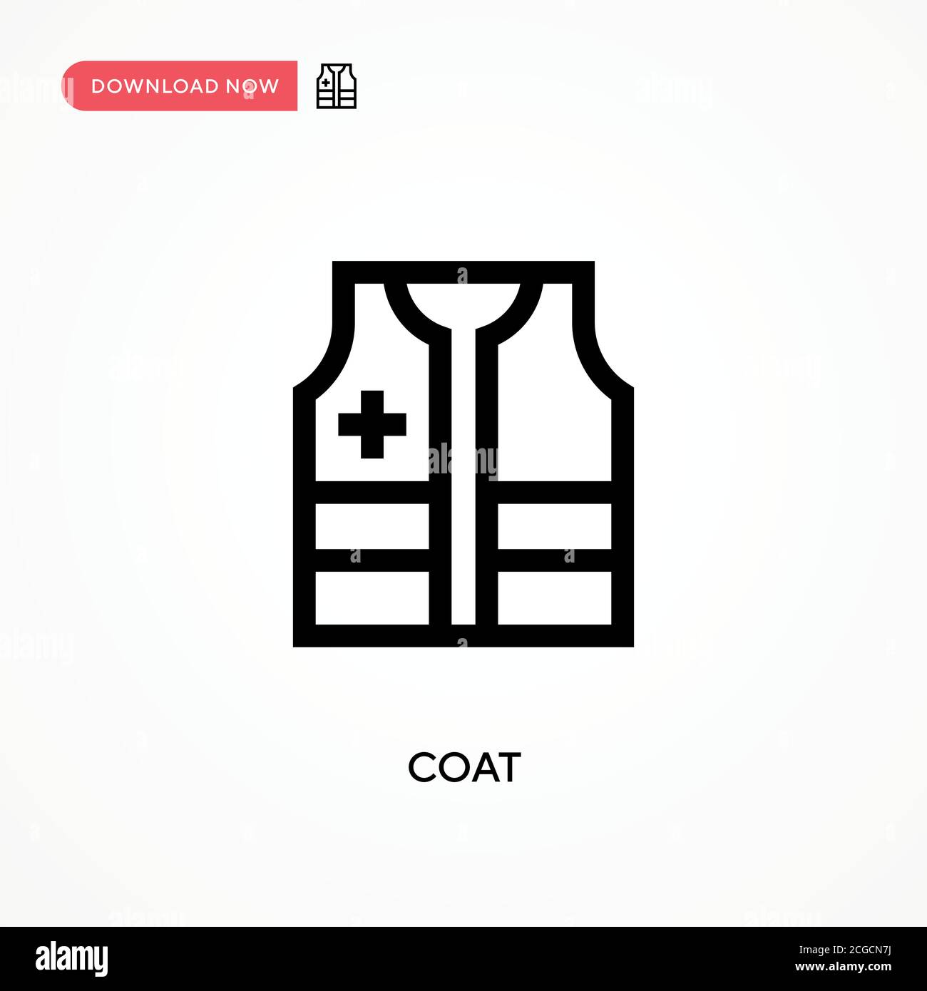 Coat Simple vector icon. Modern, simple flat vector illustration for ...