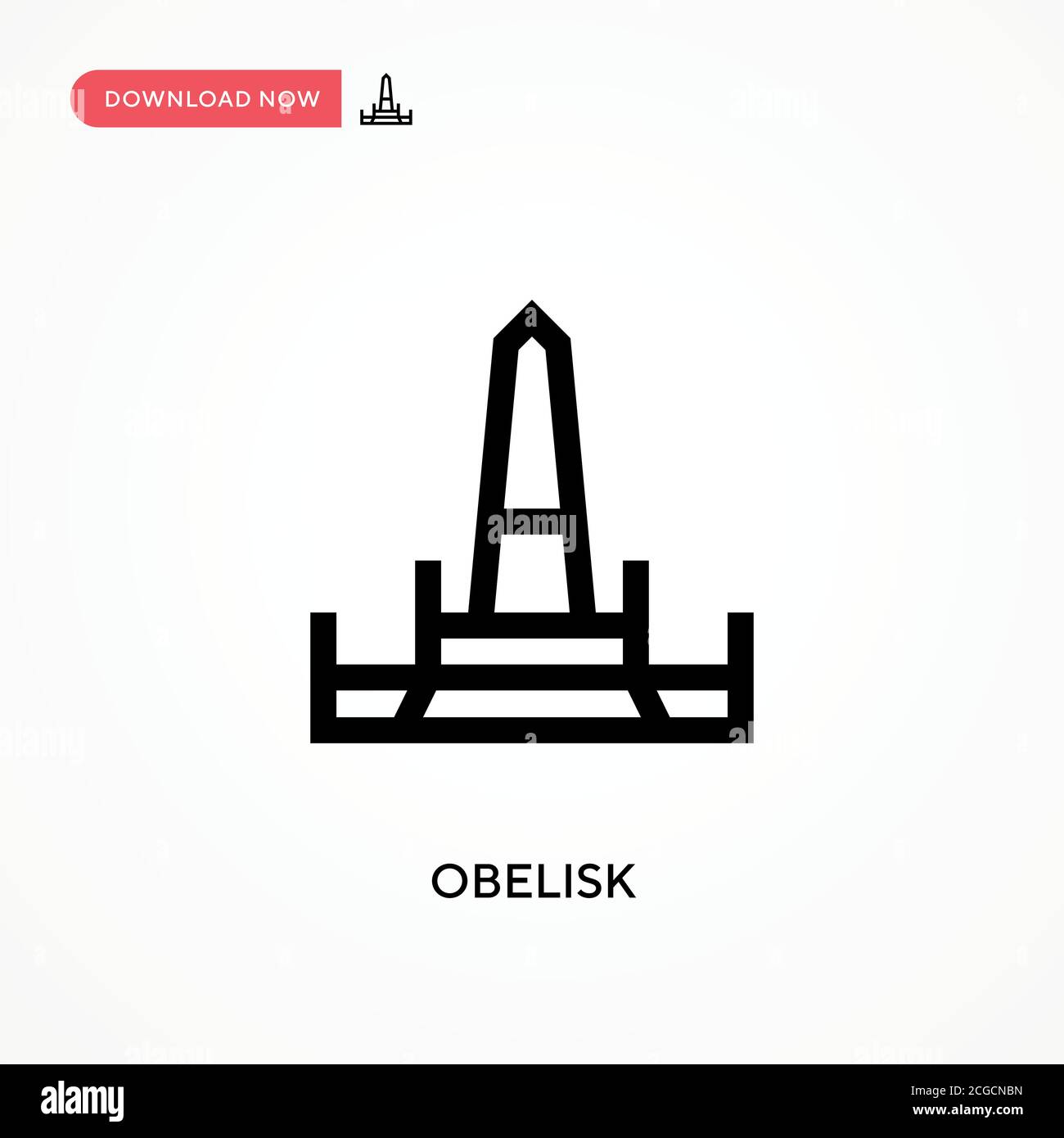Obelisk Simple vector icon. Modern, simple flat vector illustration for web site or mobile app ...