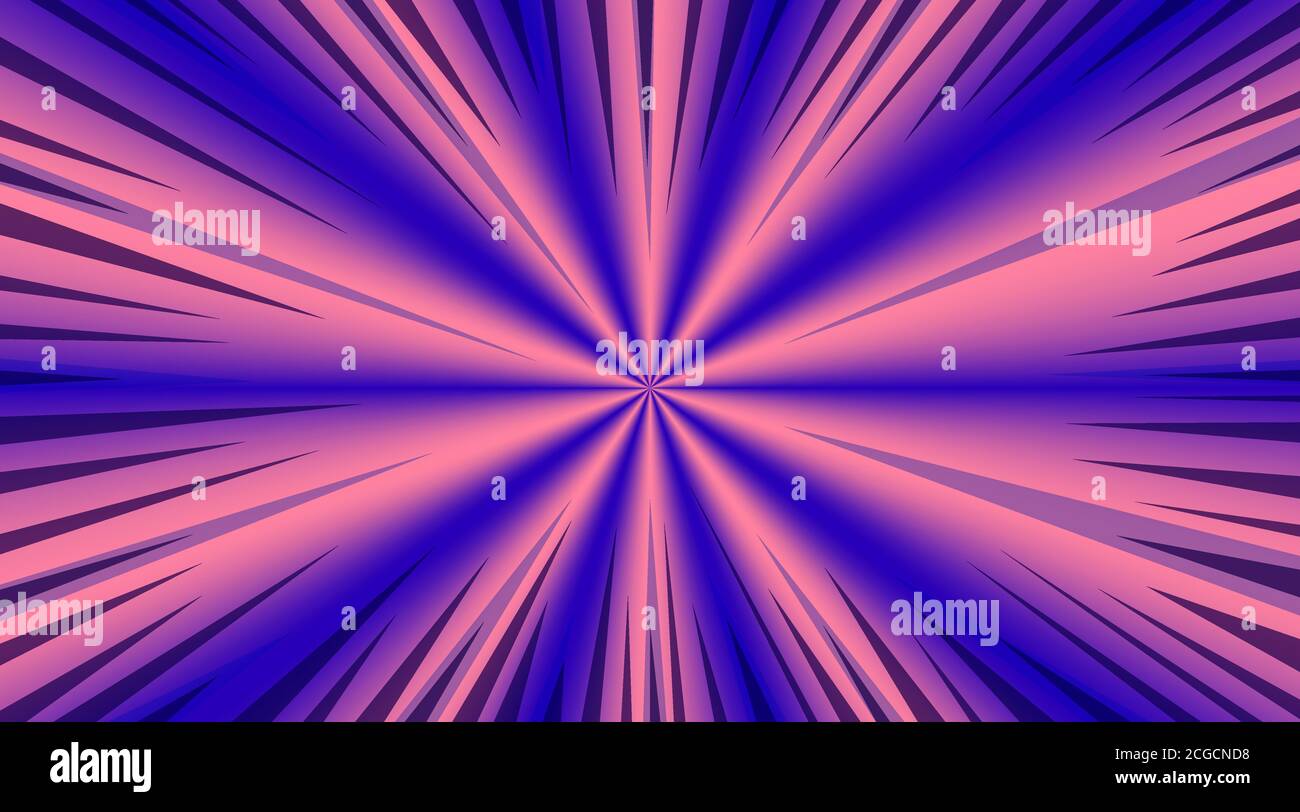 Bright pink and blue gradient retro comic background with circle of ...