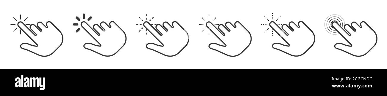 Cursor computer mouse icons. Cursor click collection. Vector pointing ...