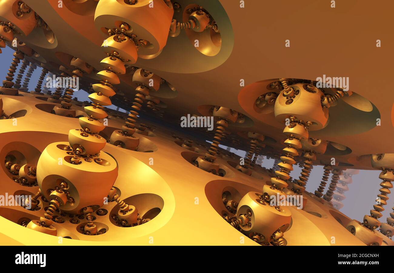 Abstract background, fantastic 3D structures, fictional sci fi ...