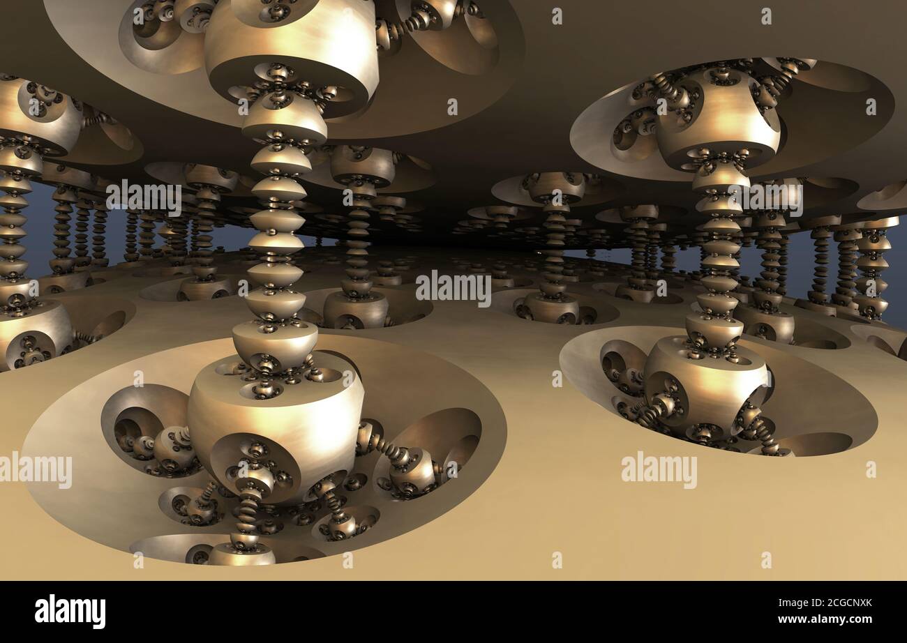 Abstract background, fantastic 3D structures, fictional sci fi ...