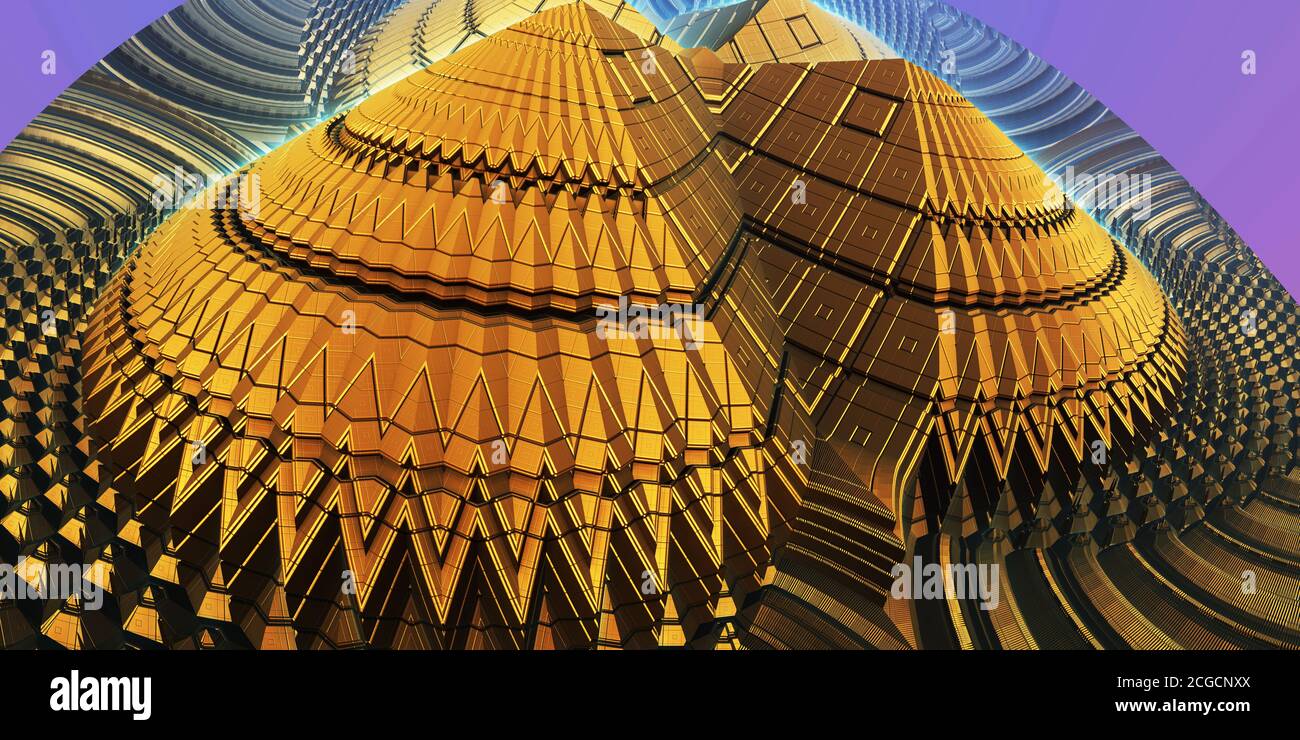 Abstract background, fantastic 3D structures, fictional sci fi ...