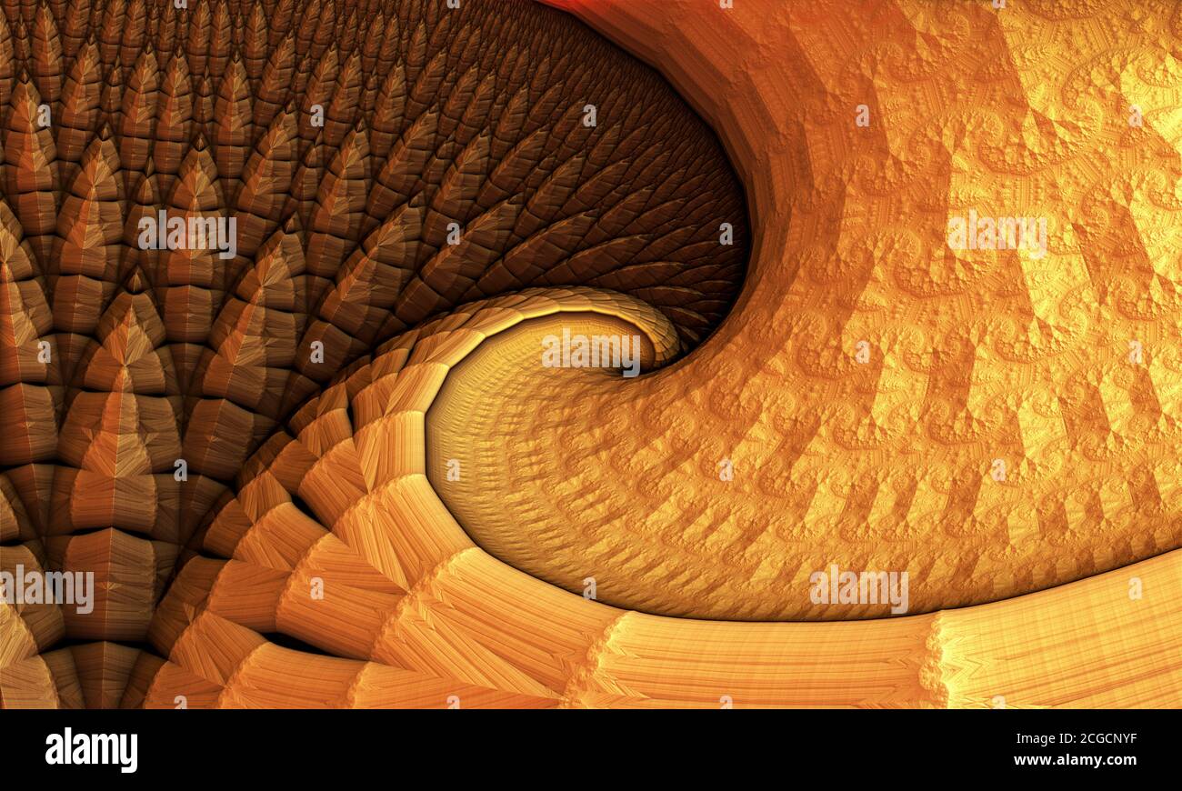 Abstract background, fantastic 3D gold structures Stock Photo - Alamy