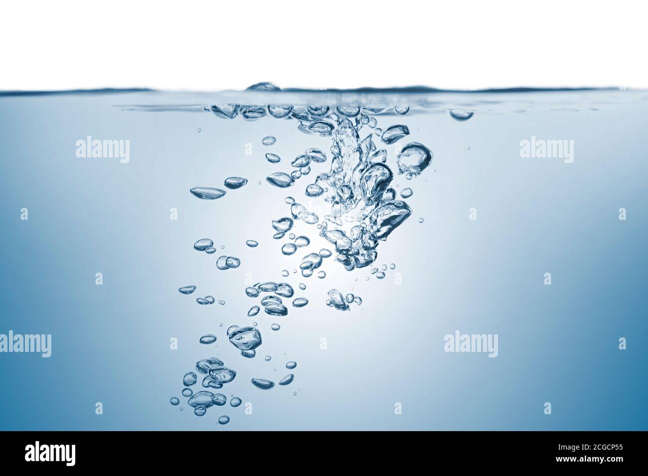 water waves with bubbles, isolated on white background Stock Photo - Alamy