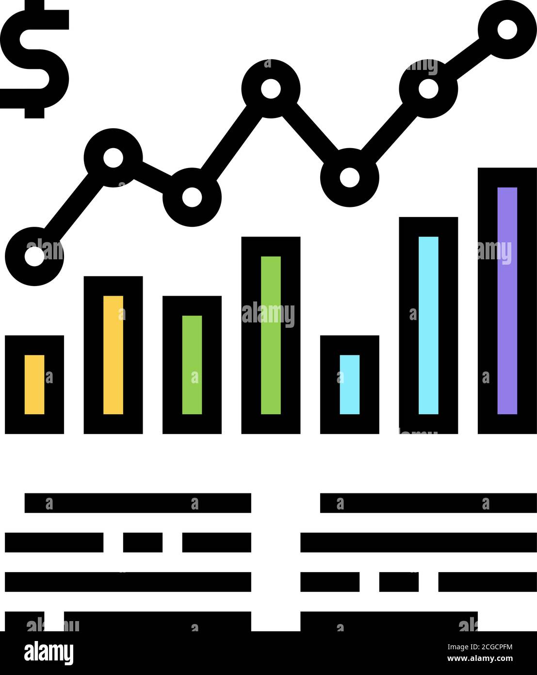 investment infographic color icon vector isolated illustration Stock ...