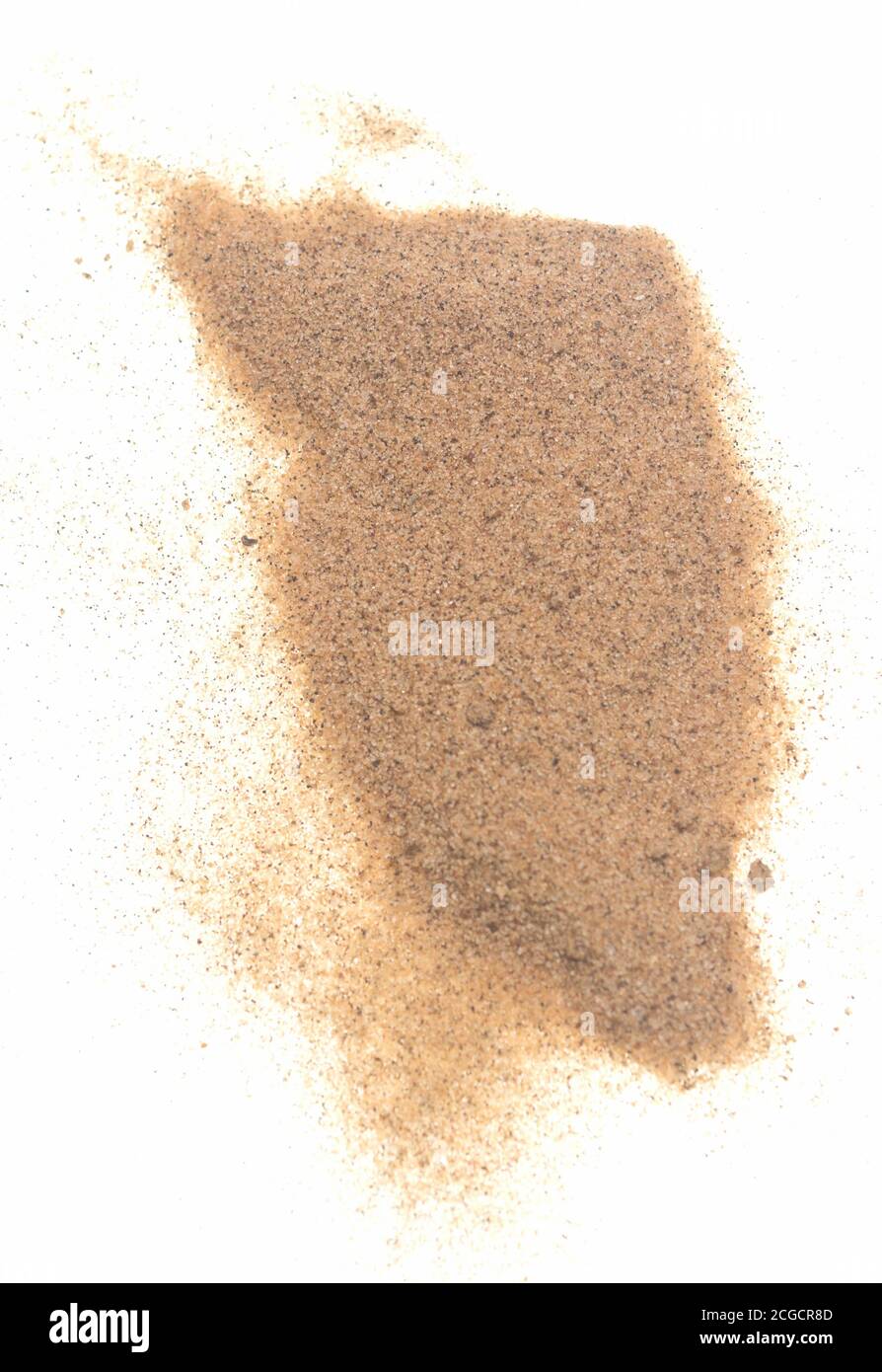 Pile of sand isolated on white background Stock Photo - Alamy