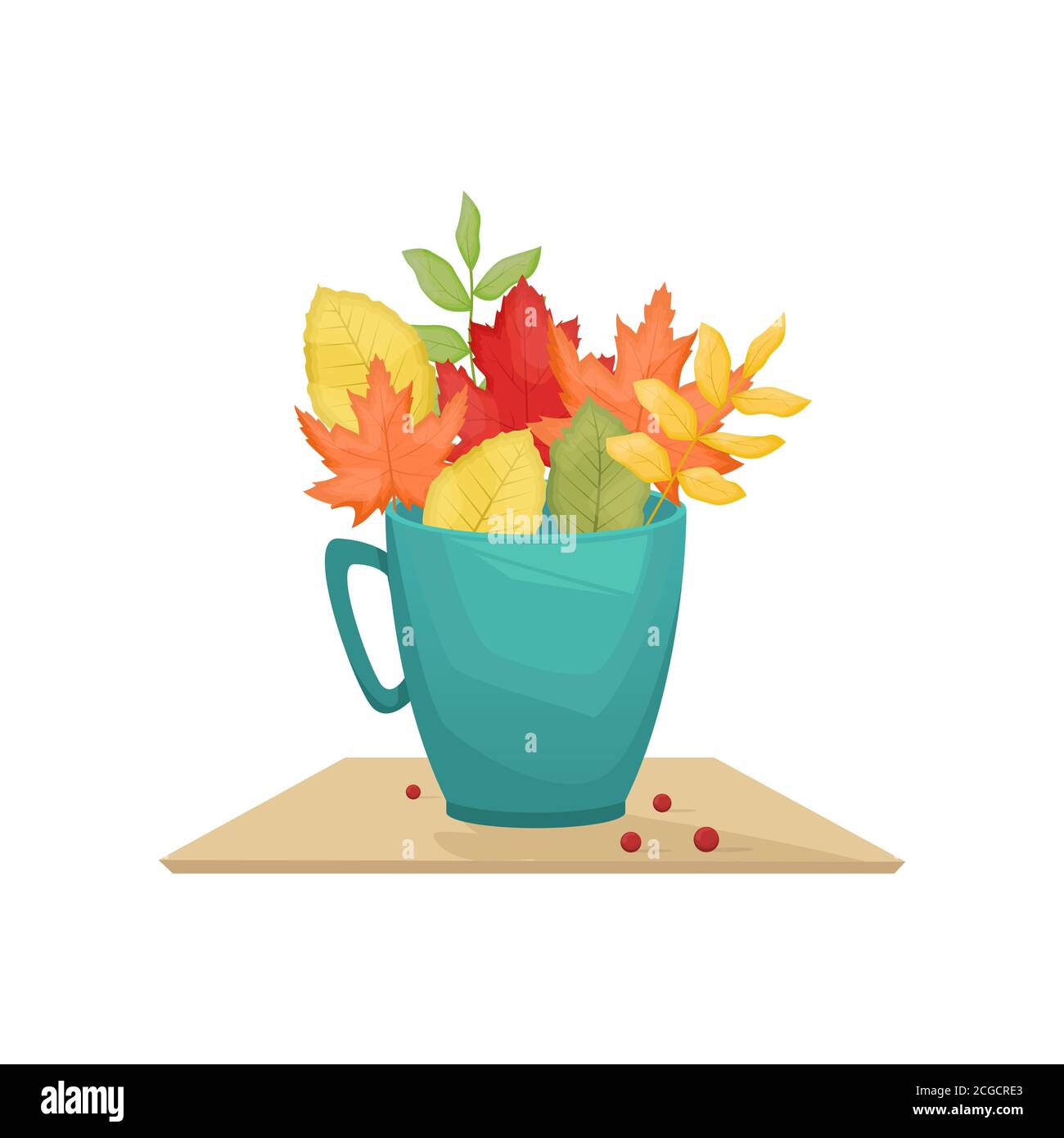 Colorful fall still life Stock Vector Images - Alamy