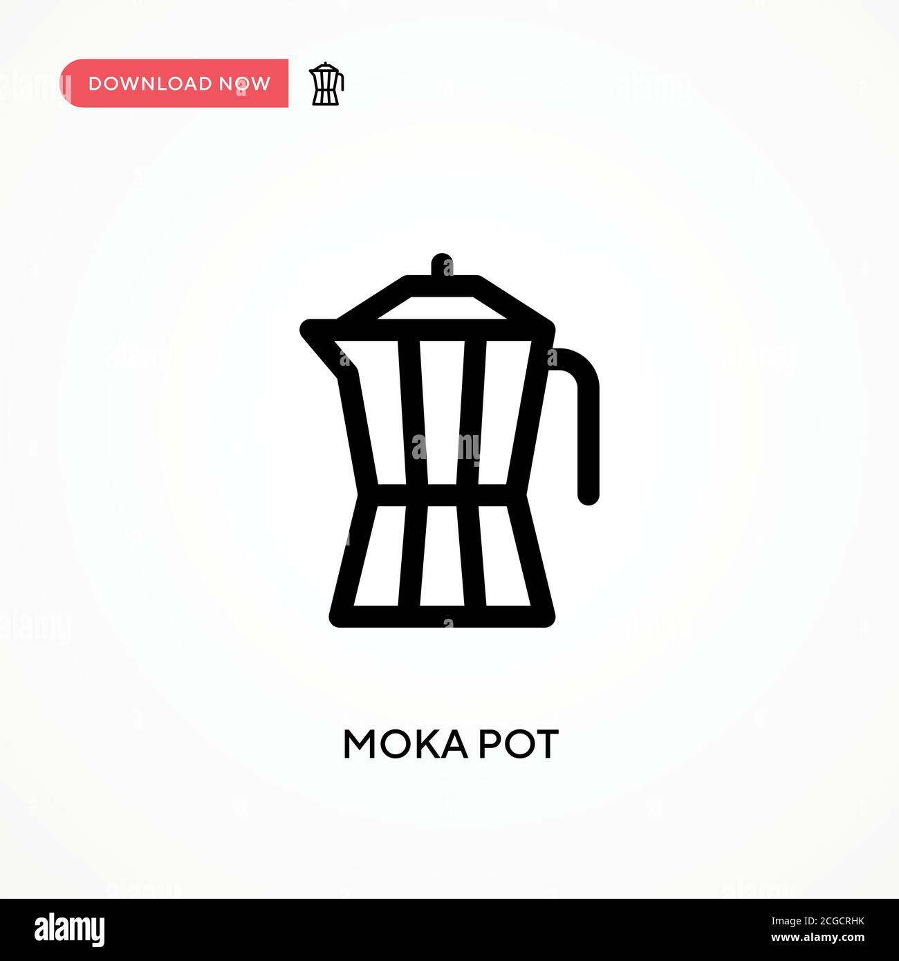 Moka pot Simple vector icon. Modern, simple flat vector illustration for web site or mobile app ...