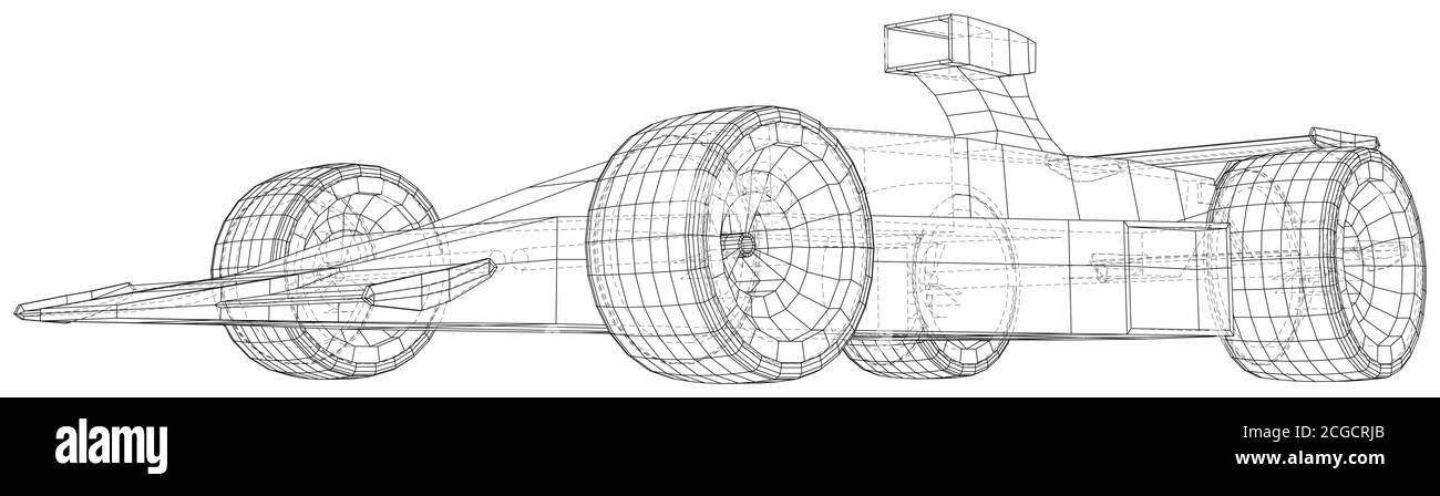 Model speed car. Abstract drawing. Wire-frame. EPS10 format. Vector ...