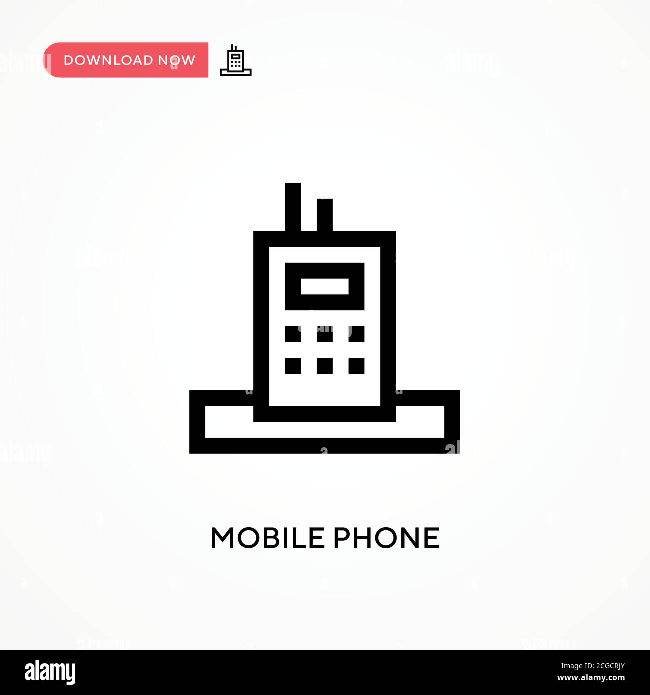 Mobile phone Simple vector icon. Modern, simple flat vector ...