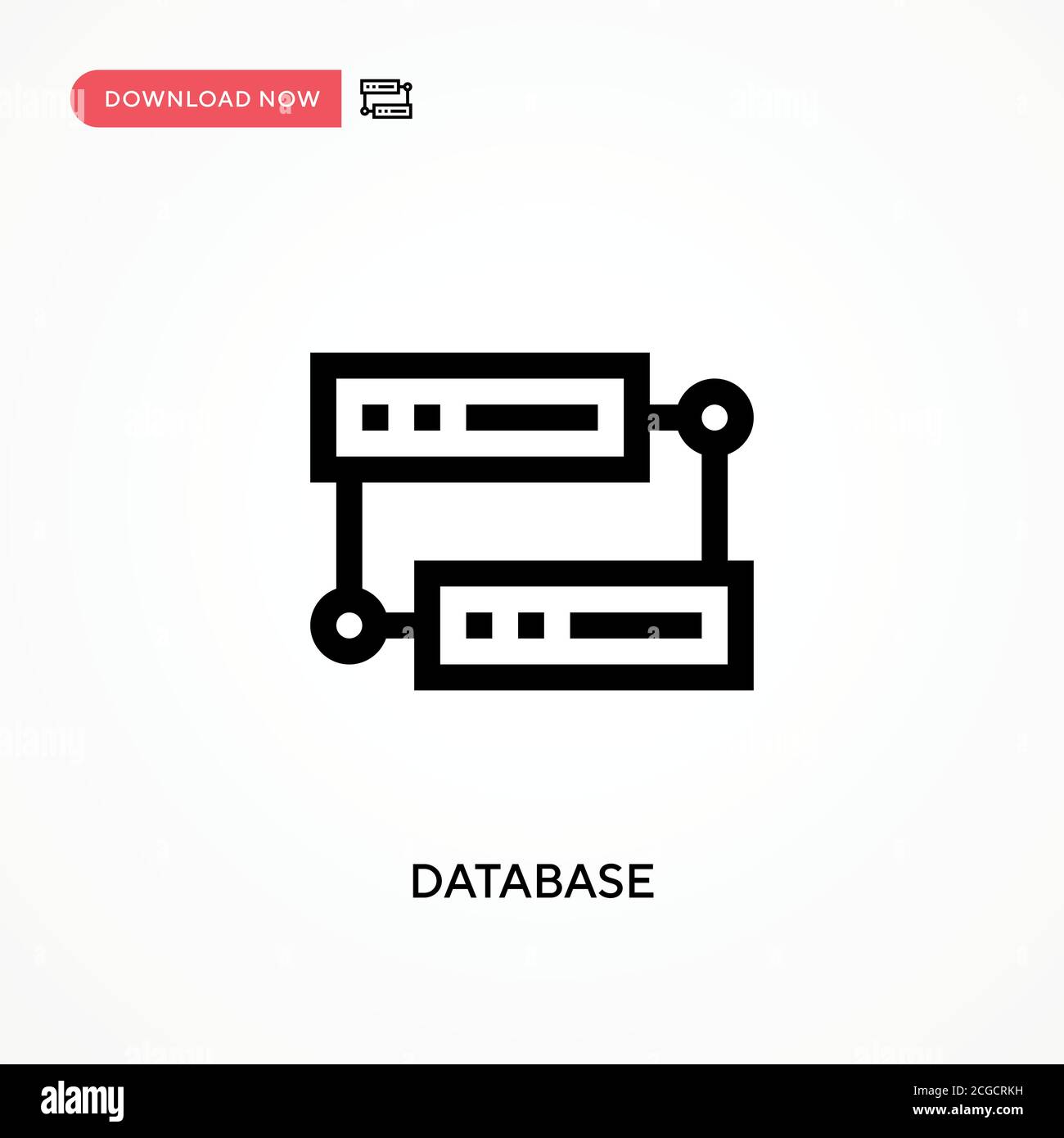 Database Simple vector icon. Modern, simple flat vector illustration ...