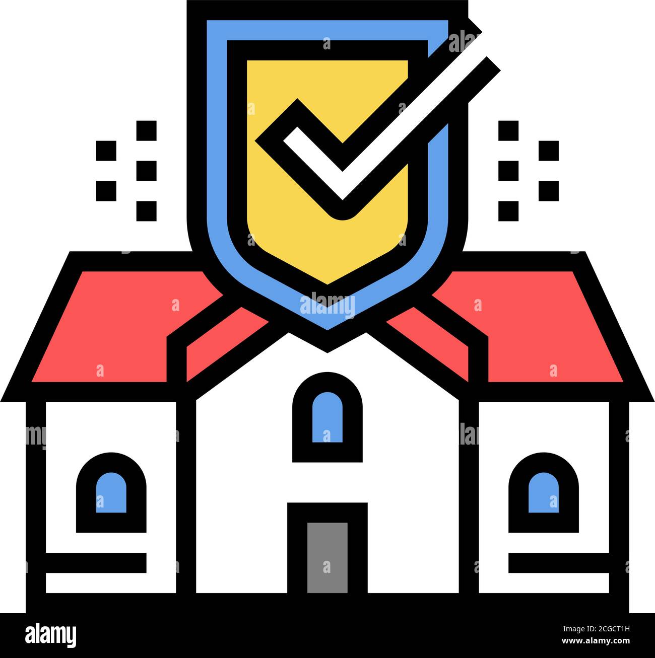 house security color icon vector isolated illustration Stock Vector ...