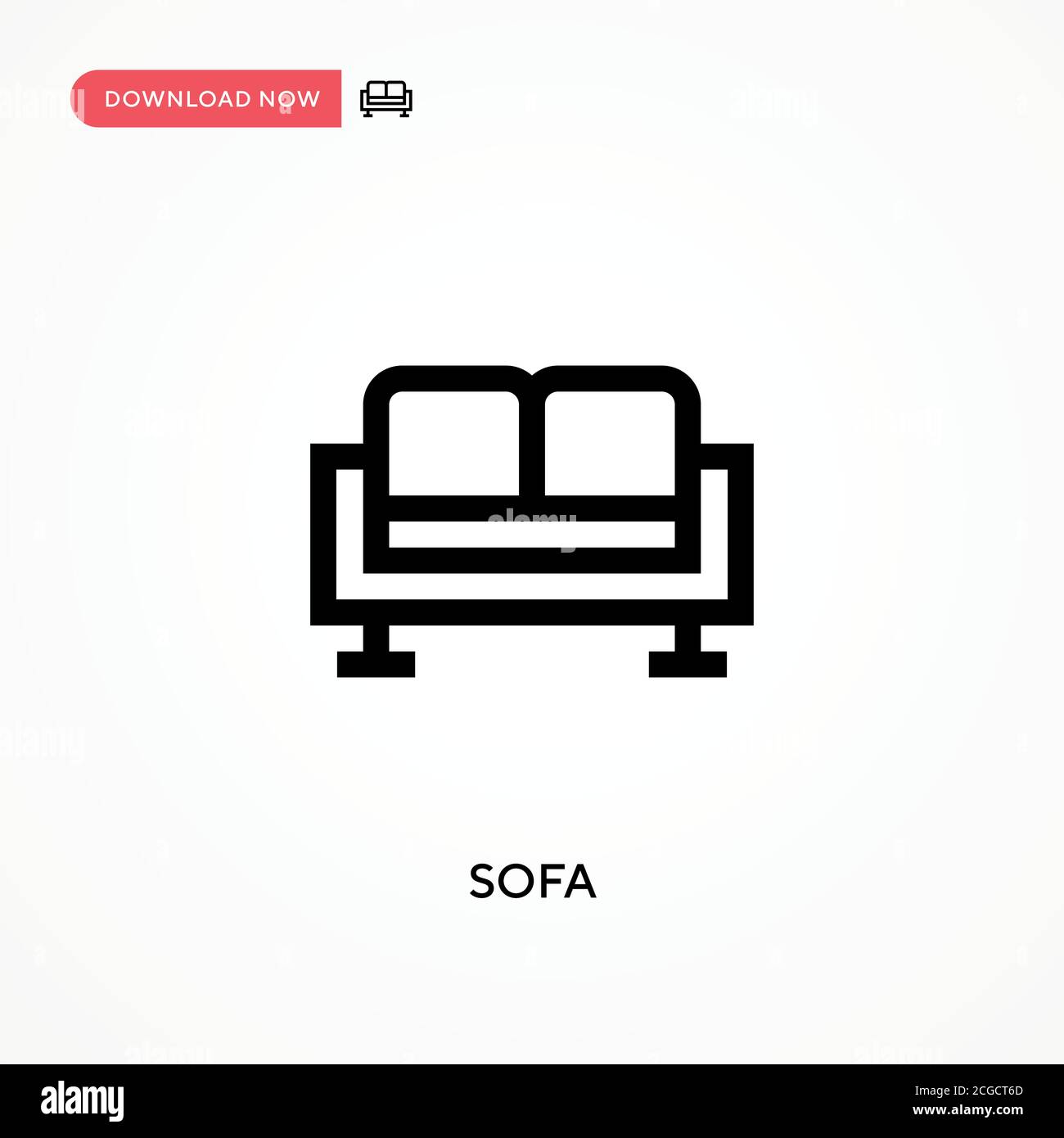 Sofa Simple vector icon. Modern, simple flat vector illustration for ...