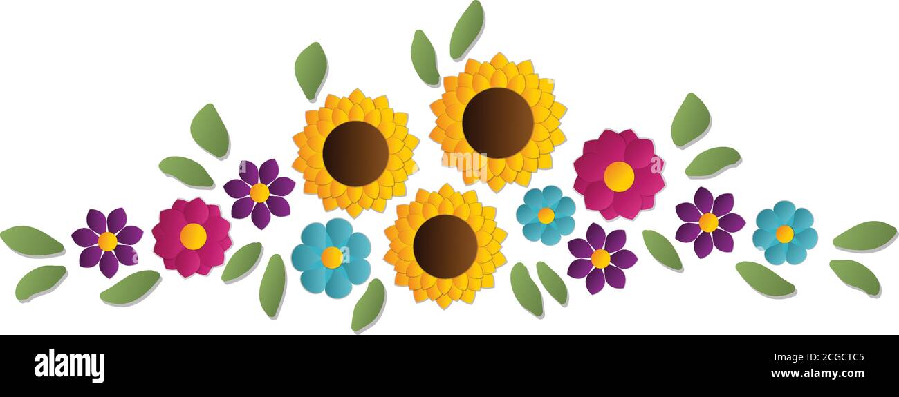 flower ,cut out style, vector graphic design element Stock Vector Image ...
