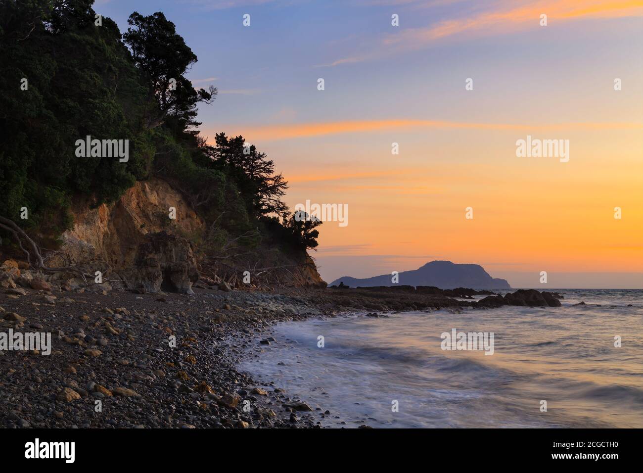 Beautiful sunset on remote beach hi-res stock photography and images ...