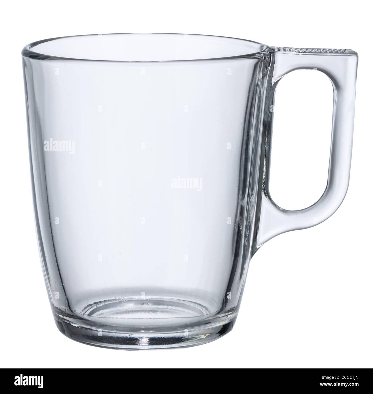 Empty glass cup isolated on white background Stock Photo - Alamy