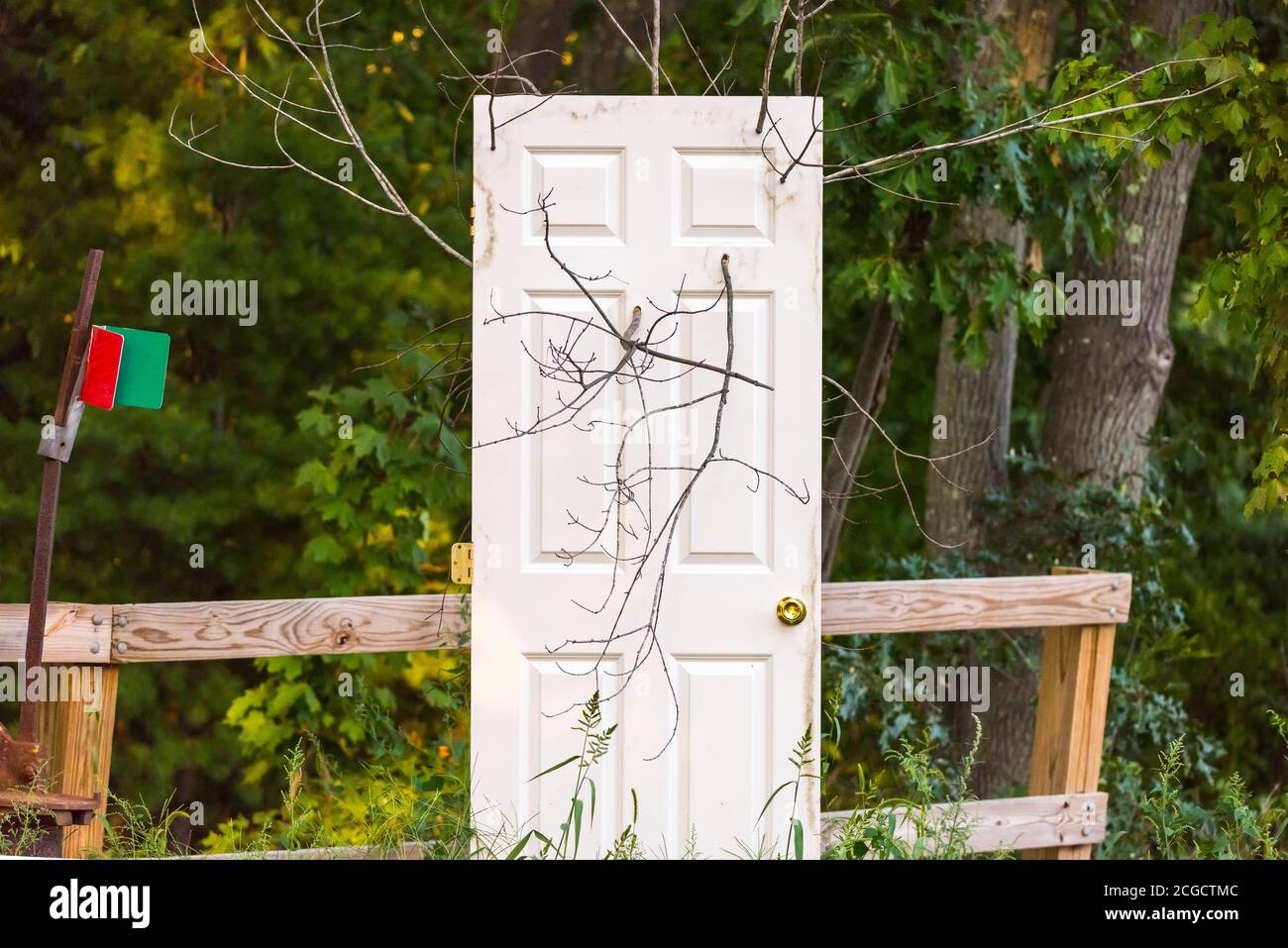 Go Out Doors, a Bruce Freeman Rail Trail Public Art Project Stock Photo ...