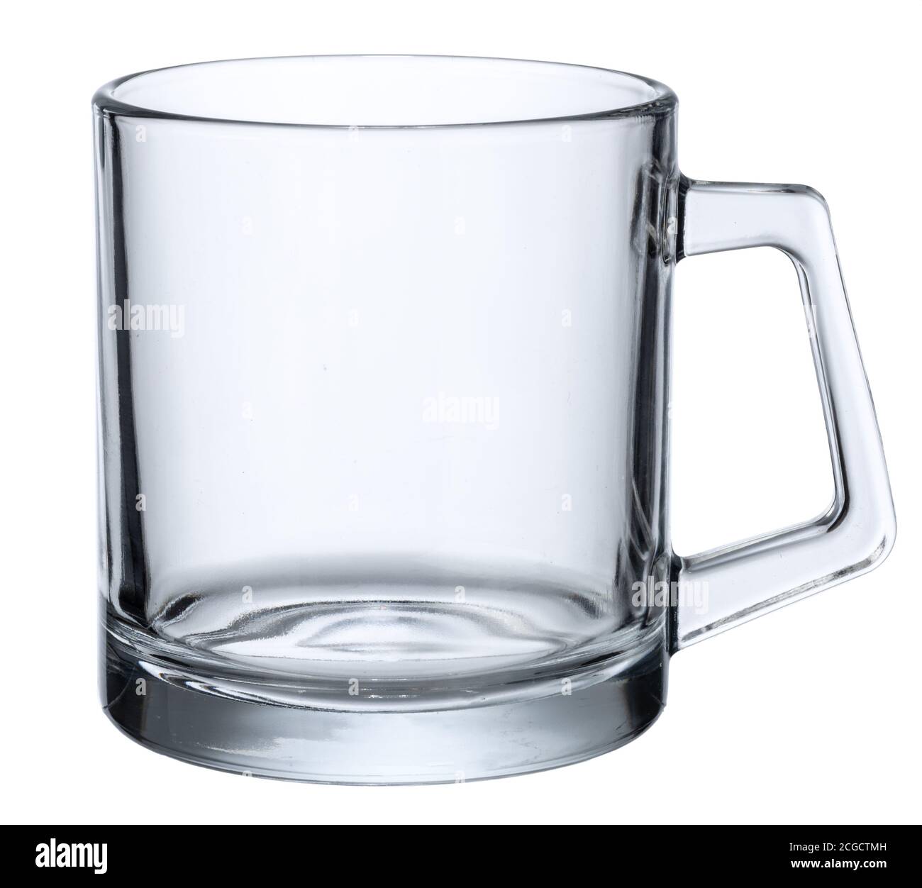 Empty glass cup isolated on white background Stock Photo - Alamy