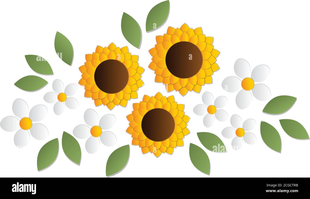 flower ,cut out style, vector graphic design element Stock Vector Image ...