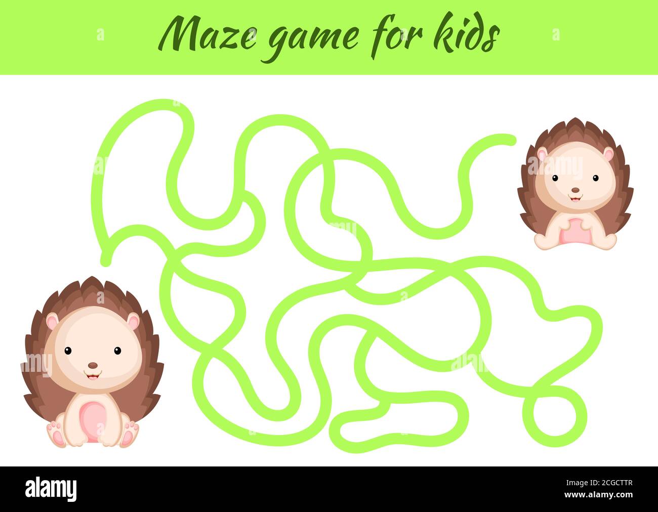 Funny maze or labyrinth game for kids. Help mother find path to baby ...