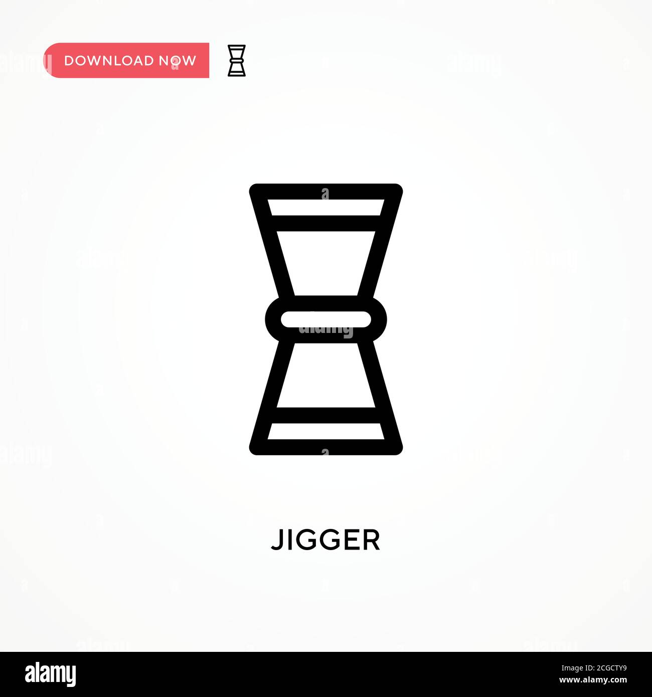 Jigger Simple vector icon. Modern, simple flat vector illustration for ...