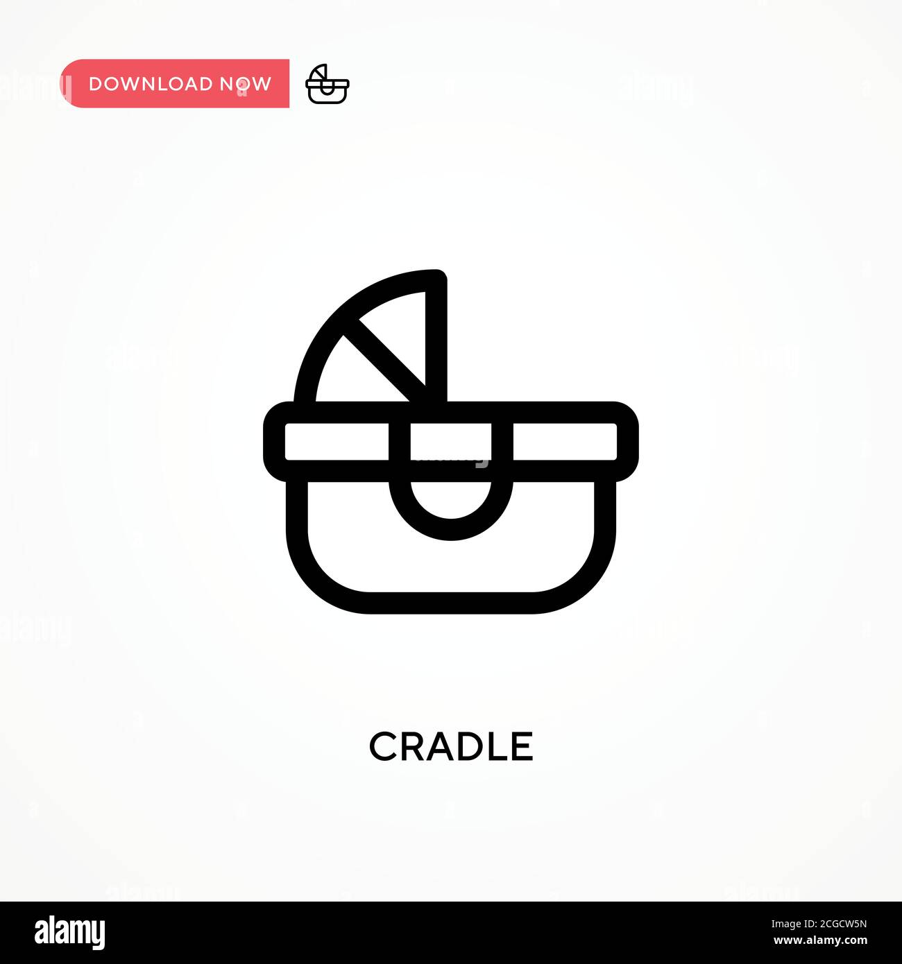 Cradle Simple vector icon. Modern, simple flat vector illustration for ...