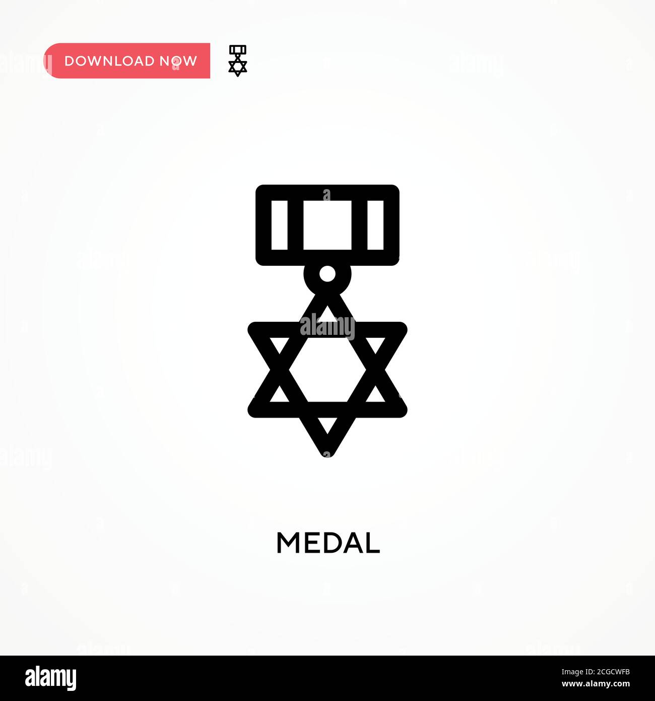 Medal Simple vector icon. Modern, simple flat vector illustration for ...