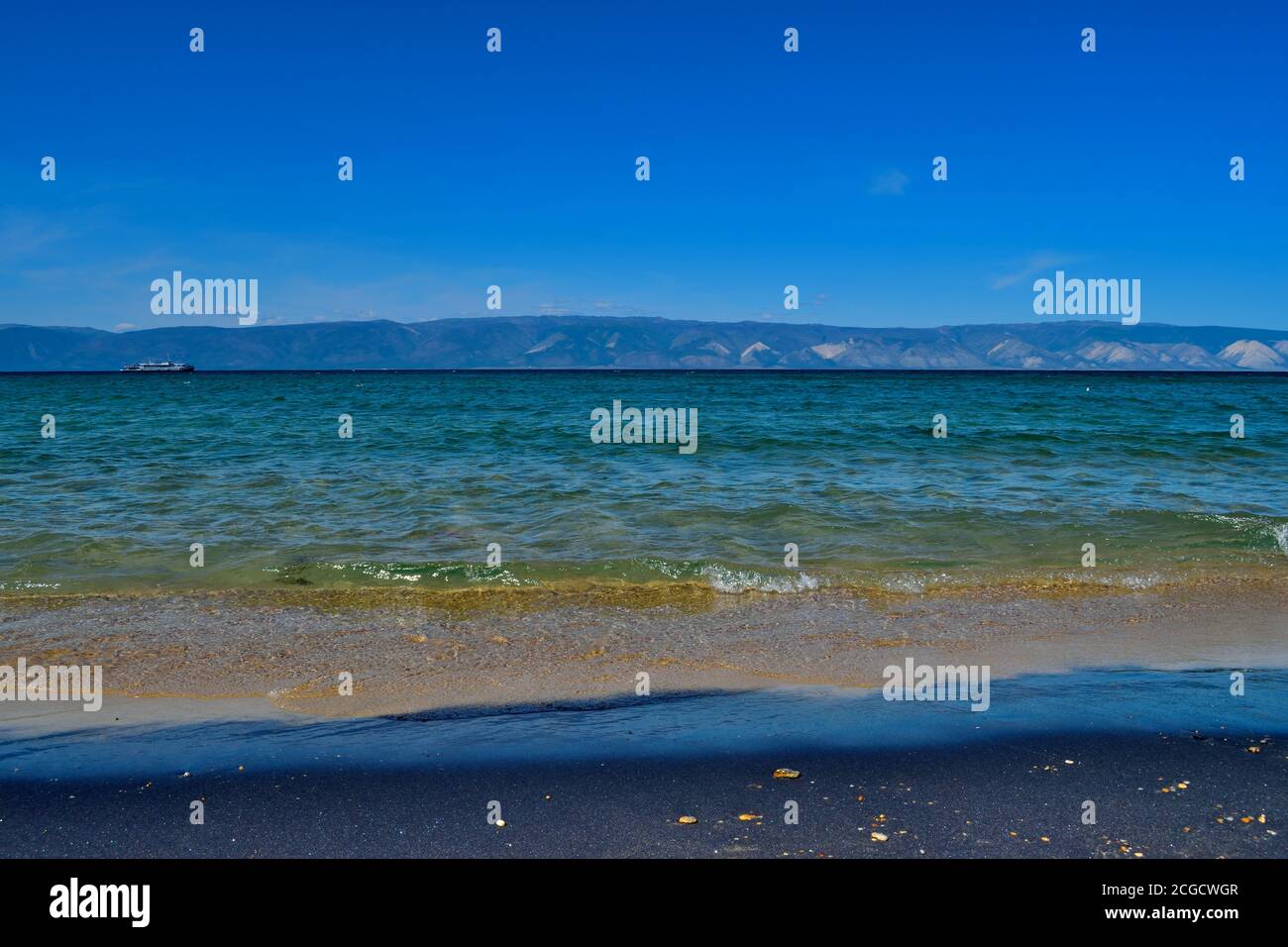 Black Sand on Olkhon Island, Lake Baikal, Russia Stock Photo - Alamy