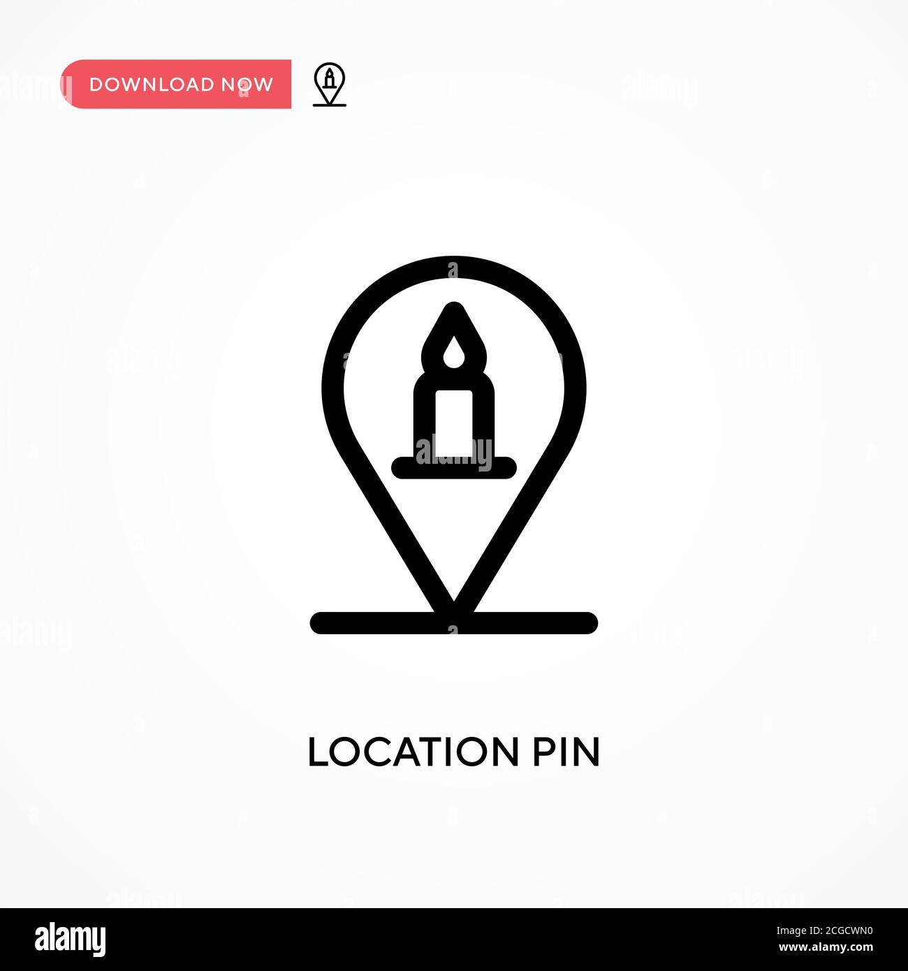 Location pin Simple vector icon. Modern, simple flat vector ...